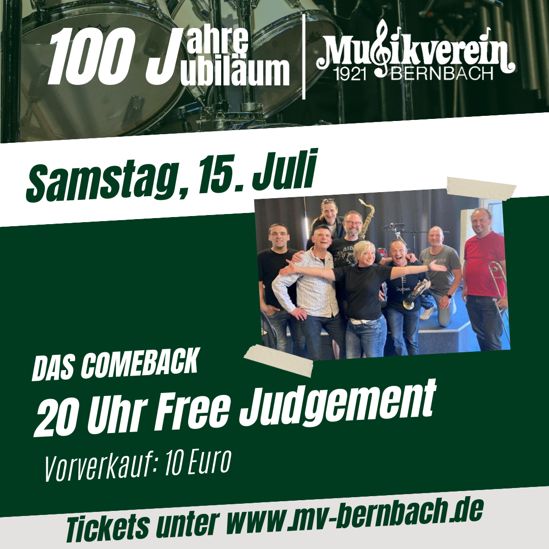Jubiläumsfest 100 Jahre – Musikverein 1921 Bernbach e. V.